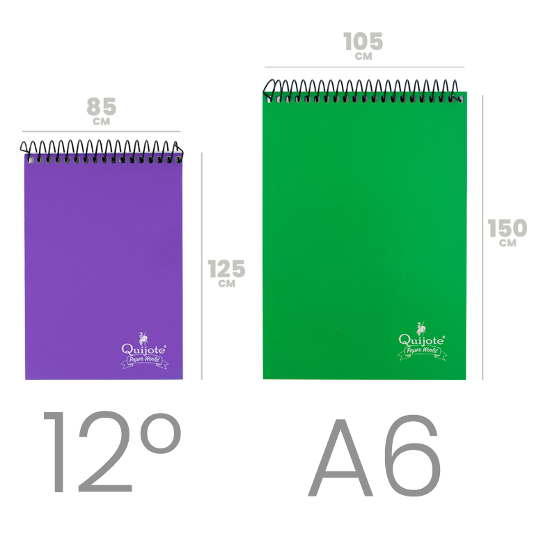 Libreta con espiral - Quijote Paper World